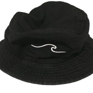 Accessories | Bucket Ocean Wave Hat Black Embroidered New | Poshmark